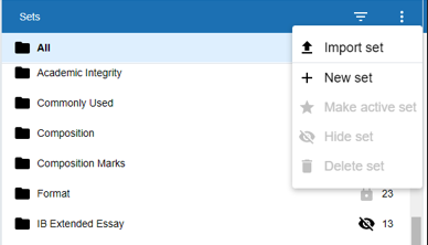 Managing QuickMark sets – Turnitin Guides