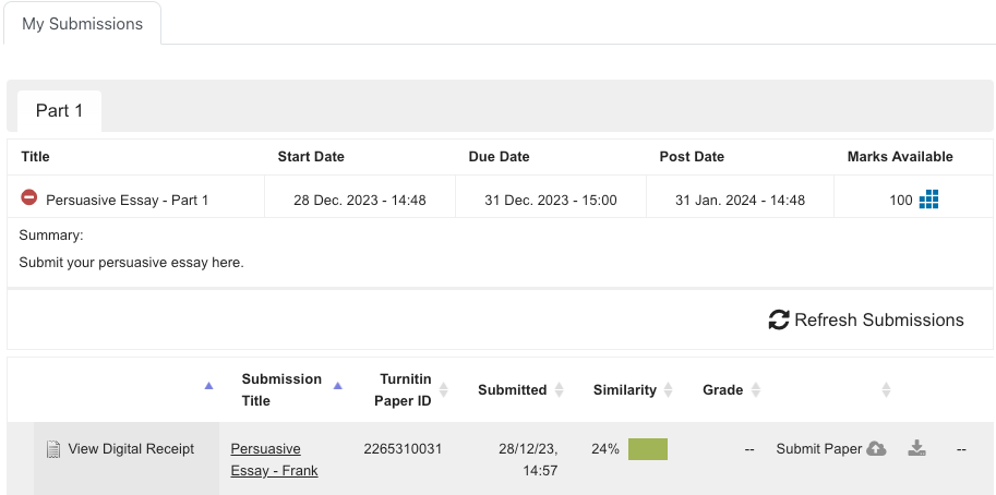 Submitting to a Feedback Studio assignment in Moodle Direct V2 ...