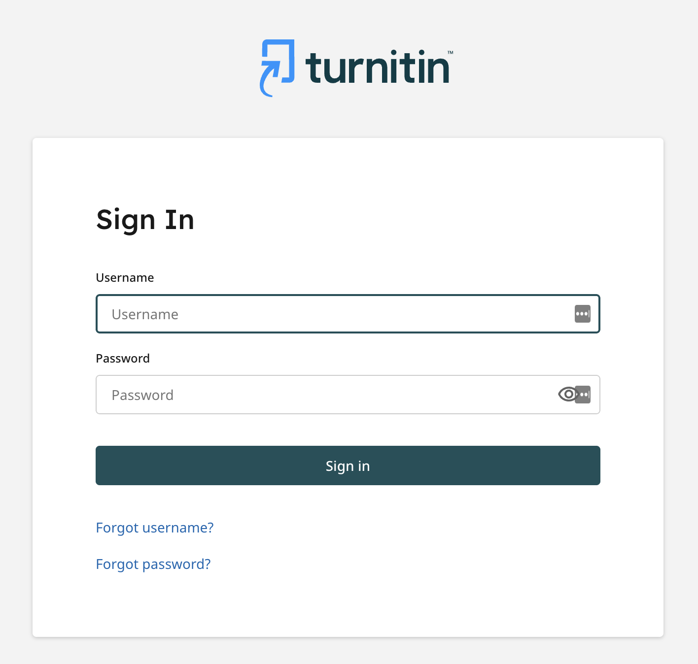 Logging in to Turnitin Similarity/SimCheck – Turnitin Guides