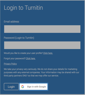 Logging in to Feedback Studio or Originality Check – Turnitin Guides
