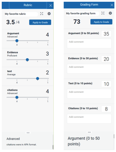 Grading with rubrics and grading forms – Turnitin Guides