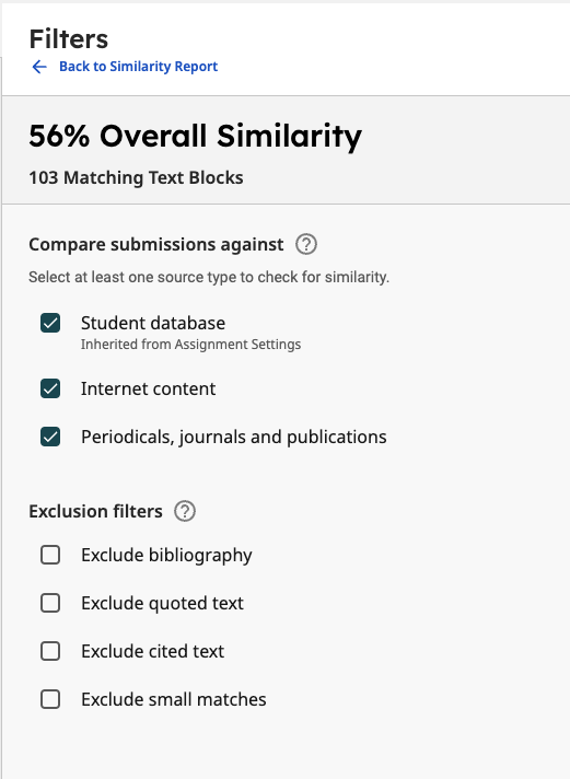 Descripción general de la nueva experiencia del Informe de similitud ...