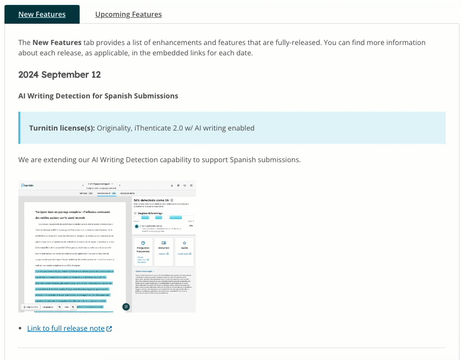Turnitin product updates – Turnitin Guides
