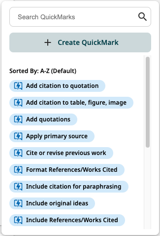 [Nuevo] Uso de las QuickMarks – Guías de Turnitin