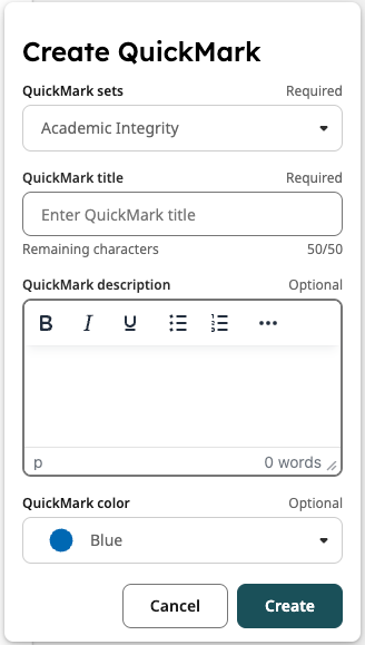 [Nuevo] Uso de las QuickMarks – Guías de Turnitin