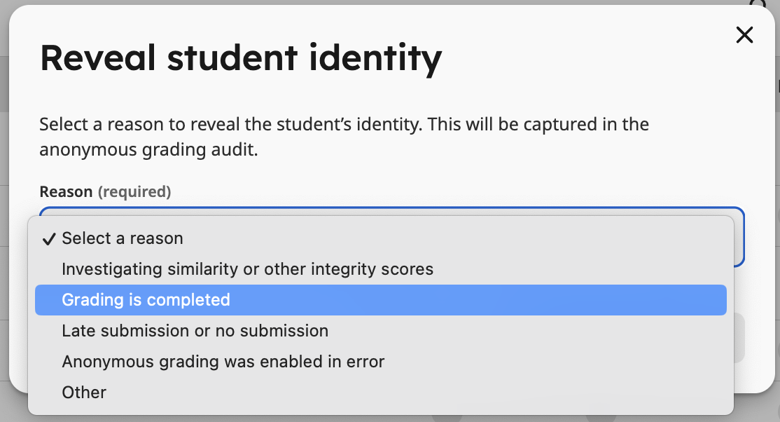 (New Standard Assignment) Anonymous grading – Turnitin Guides