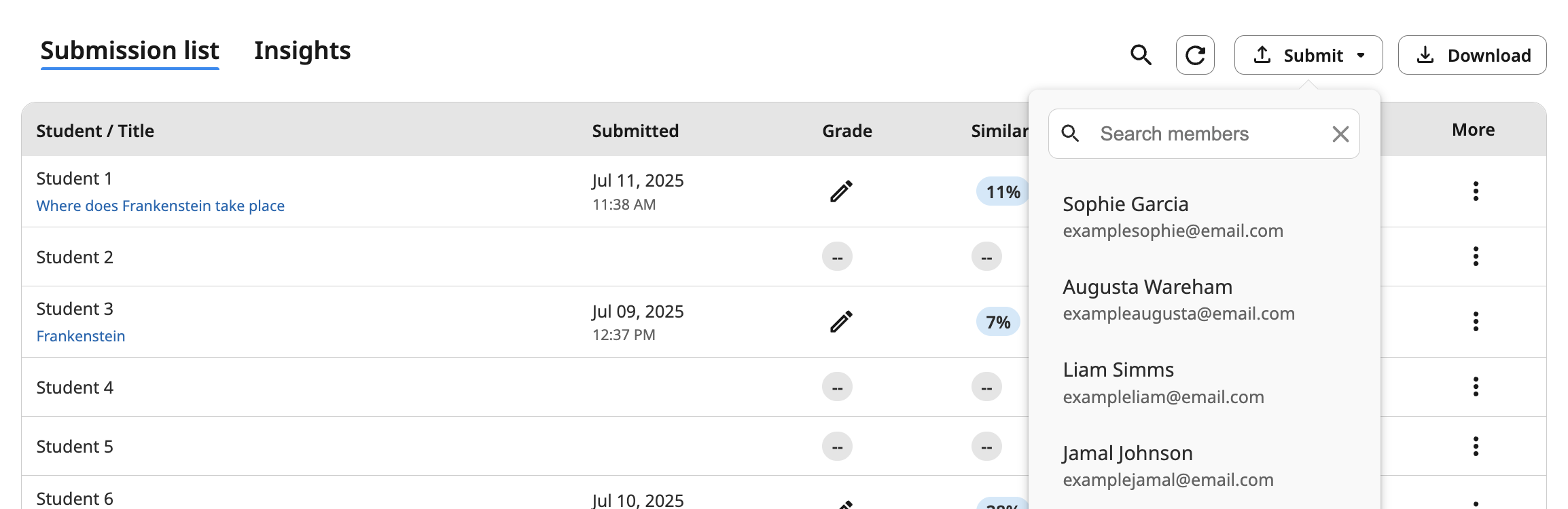 (New Standard Assignment) Anonymous grading – Turnitin Guides