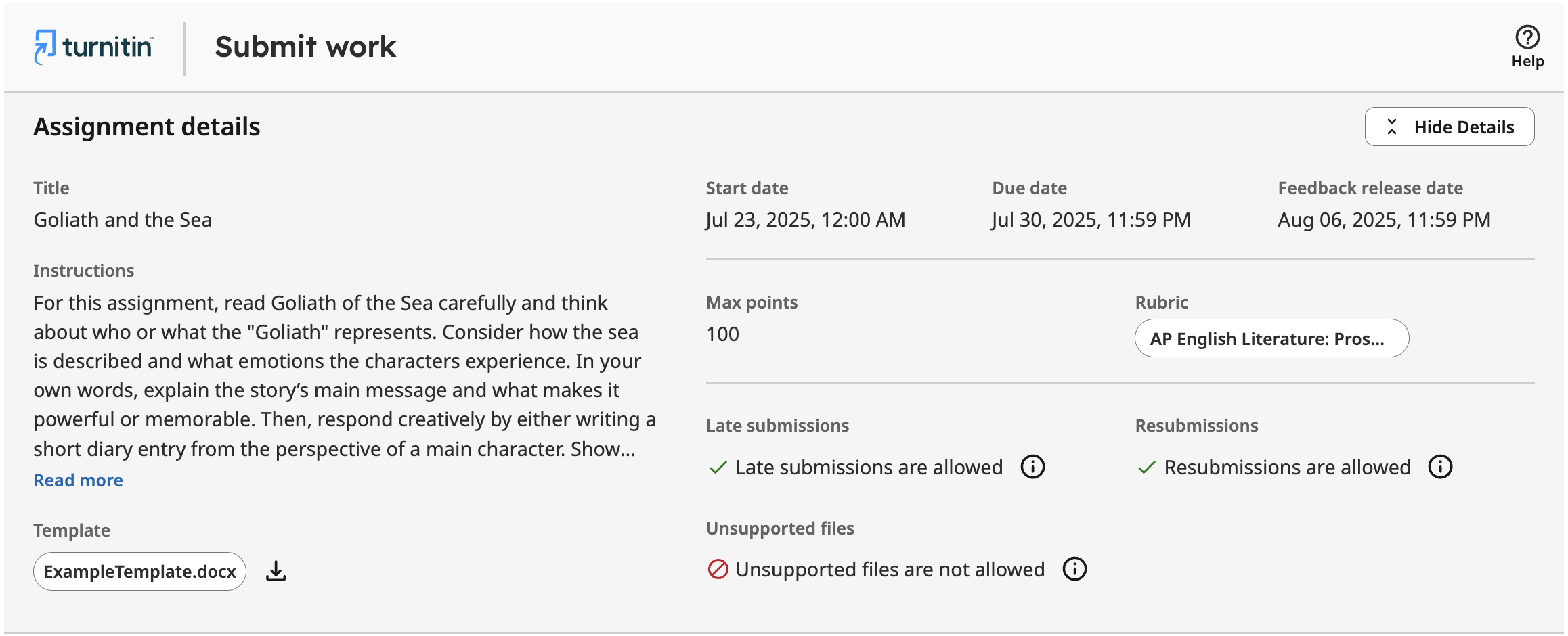 [Student] Understanding the Standard Assignment – Turnitin Guides