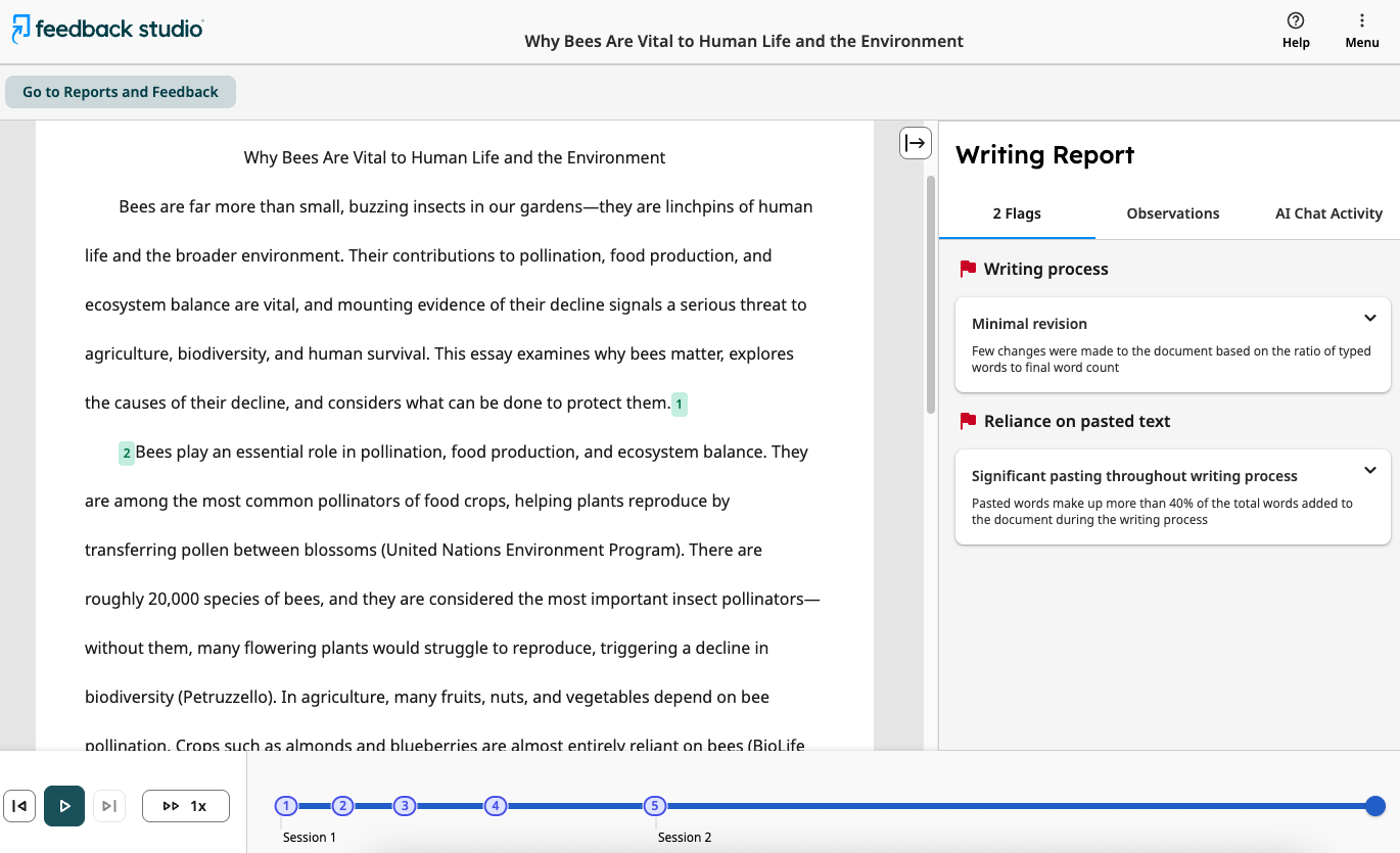 Reviewing the Writing Report – Turnitin Guides
