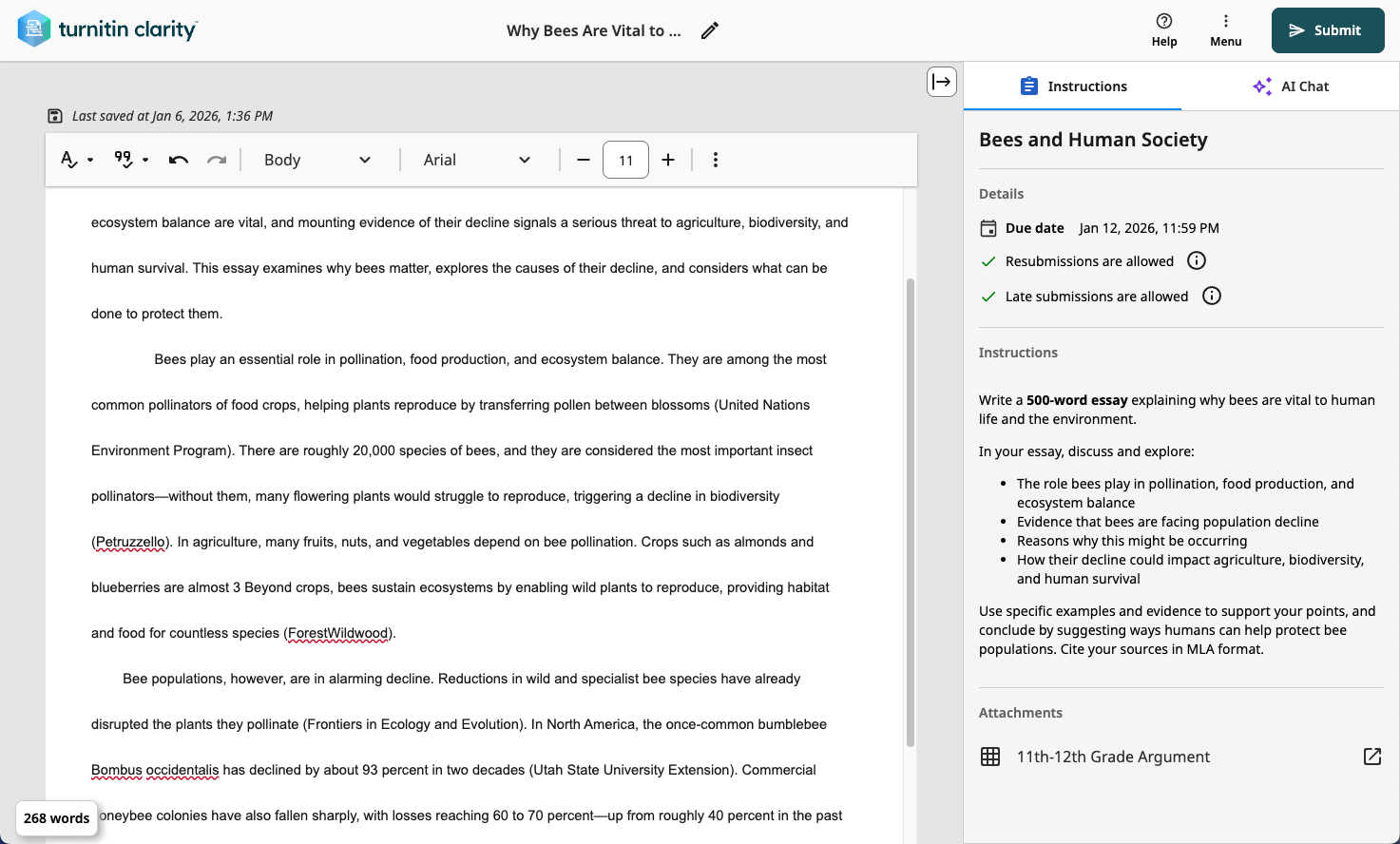 Writing in Turnitin Clarity – Turnitin Guides