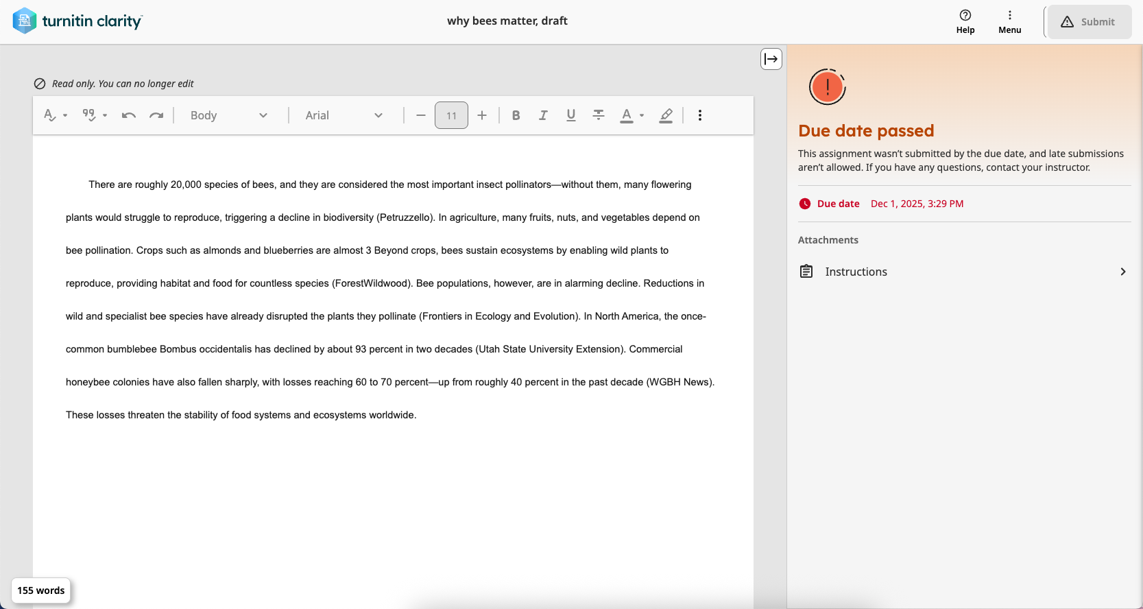 Submitting a Clarity assignment – Turnitin Guides